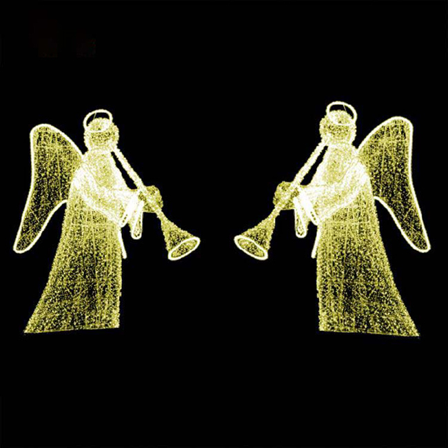 Outdoor Christmas Lighted Angels | Evermore Lighting